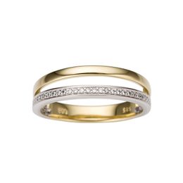 Firetti Damen Fingerring "Schmuck Geschenk Gold 333 Damenring Goldring", 17, 0,08 P2 = erkennbare Einschl&uuml;sse, Diamanten Gelbgold 333 Wei&szlig;gold 333,