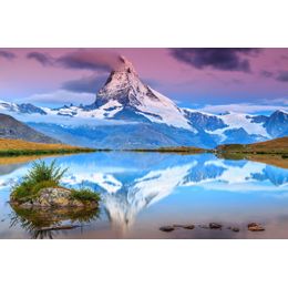papermoon Fototapete "MATTERHORN", B/L: 4m x 2,6m, Bahnen: 8 Stk., bunt, Schlafzimmer, Tapeten