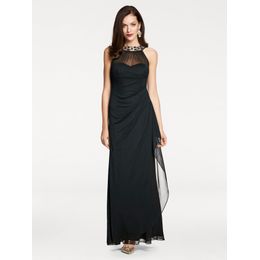 Heine Damen Abendkleid "Abendkleid", schwarz, Gr. 42, unifarben, 100% Polyester, Kleider