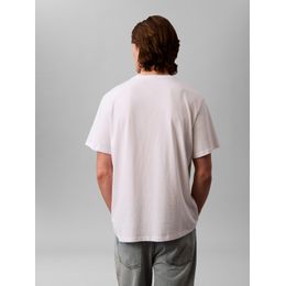 Herren T-Shirt "SS Hero Monologo Tee 20s", wei&szlig;, Gr. L, Calvin Klein Jeans, unifarben, Web, Obermaterial: 100% Baumwolle, Shirts, Mit