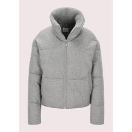 Madeleine Mode MADELEINE Damen Kurzjacke "Steppjacke Urbaner Chic f&uuml;r kalte Tage", grau, Modern, Gr. 42, Obermaterial: 50% Wolle mw. 30% Viskose CV. 20% Polyester