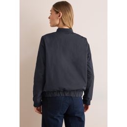 Cecil Damen Blouson, blau, Gr. XXL, unifarben, Stoff, 100% Polyester, Jacken, mit Stehkragen