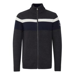 FQ1924 Herren Strickjacke "Strickjacke FQEdvard", grau, Gr. L, unifarben, Obermaterial: 60% Baumwolle CO. 40% Polyacryl PAN., Strickjacken