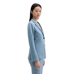 Marc O'Polo MARC O'POLO Damen Jerseyblazer "aus Organic Cotton-Mix"fall sky, Gr. 32, unifarben, Piqu&eacute;, Obermaterial: 97% Baumwolle, 3% Elasthan, Blazer