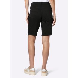 Heine Damen Jeansshorts, schwarz, Gr. 34, unifarben, 98% Baumwolle, 2% Elasthan, Jeans