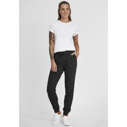 oxmo Damen Sweathose "Sweathose OXBenita", grau, Gr. M, Obermaterial: 58% Viskose CV. 38% Polyester PES. 4% Elasthan EL., Hosen