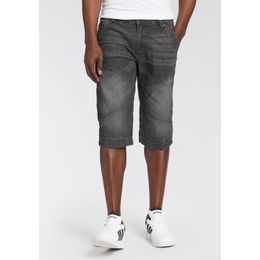 Arizona Herren Bermudas "Tom", grau, Basic, Gr. 66, washed, Denim/Jeans, Obermaterial: 100% Baumwolle, Hosen