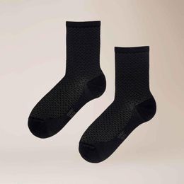 Kunert Damen Socken "Socke Graphic Checks", Gr. 35, schwarz, Obermaterial: 87% Baumwolle CO. 10% Polyamid PA. 3% Elasthan EL., Socken