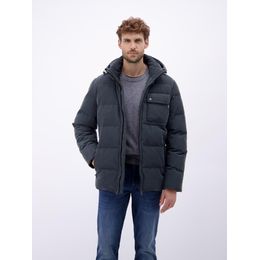 Lerros Herren Winterjacke "Herren Steppjacke in funktionaler Cord-Optik", blau, Gr. M, 100% Polyester, Jacken