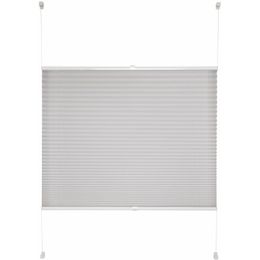 Plissee GOOD LIFE, B:90cm H:140cm, grau, Obermaterial: 94% Polyester, 6% sonstige Fasern, Badezimmer, Plissees, "Allegra", Fixma&szlig;