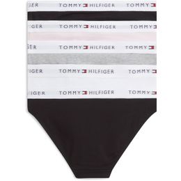 M&auml;dchen Slip "5 PK BIKINI", Tommy Hilfiger Underwear, Gr. 164schwarz, htr, l pink, wei&szlig;, schwarz, Jersey, Obermaterial: 95% Baumwolle, 5% Elasthan,