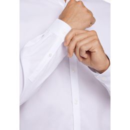 LINDBERGH Herren Businesshemd "Technisches Hemd (Langarm) Slim Fit", wei&szlig;, Gr. S, Obermaterial: 97% Baumwolle, 3% Elasthan, Hemden