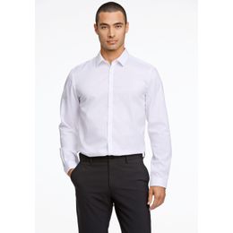 LINDBERGH Herren Businesshemd "Technisches Hemd (Langarm) Slim Fit", wei&szlig;, Gr. XS, Obermaterial: 97% Baumwolle, 3% Elasthan, Hemden