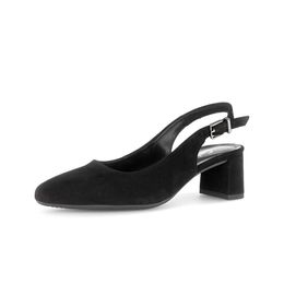 Slingpumps Gabor "Slingpumps", Damen, Gr. 35,5, schwarz, Schuhe Slingpumps