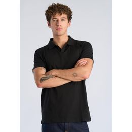 LINDBERGH Herren Poloshirt "Poloshirt Relaxed Fit"schwarz, Gr. XL, unifarben, Obermaterial: 95% Baumwolle, 5% Elasthan, Shirts