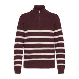 oxmo Damen Troyer "Troyer OXSanva", braun, Gr. XS, Obermaterial: 70% Baumwolle CO recyc.. 30% Polyester Pol. recyc.., Pullover