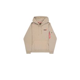 Herren Hoodie "NASA Orbit Hoodie", beige, Gr. M, Alpha Industries, Obermaterial: 80% Baumwolle, 20% Polyester, Sweatshirts