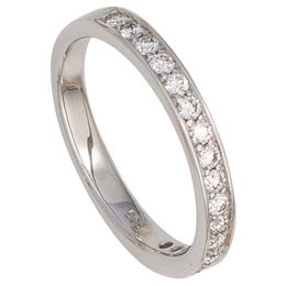 Jobo Damen Diamantring, 52, SI = kleine Einschl&uuml;sse, Diamanten Wei&szlig;gold 585, wei&szlig;, Diamanten, Wei&szlig;gold 585, Fingerringe, 585 Wei&szlig;gold mit 17 Diamanten