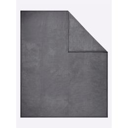 Wohndecke Ibena, B:150cm L:200cm, grau, 58% Baumwolle, 35% Polyacryl, 7% Polyester, Wohndecken