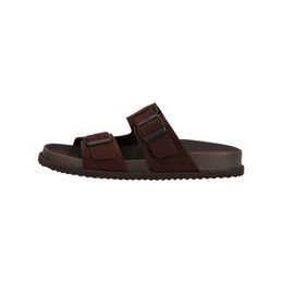 Geox Herren Pantolette "Geox Pantoletten Leder", Gr. 43dunkelbraun, Leder, Schuhe