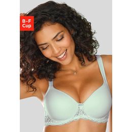 Lascana Damen Schalen-BH "T-Shirt-BH, B&uuml;gel-BH, Dirndl-BH", Gr. 85, gr&uuml;n, Microtouch, Obermaterial: 85% Polyamid, 15% Elasthan, BHs, mit breiten
