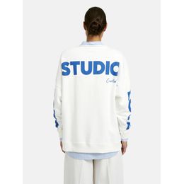 Smith & Soul SMITH & SOUL Damen Sweatshirt, wei&szlig;, Gr. L, bedruckt, Sweatware, Obermaterial: 70% Baumwolle, 20% Modal, 10% Polyester, Sweatshirts, im Oversized