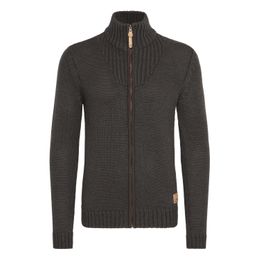!Solid SOLID Herren Strickjacke "Strickjacke SDPoul", grau, Gr. L, Obermaterial: 50% Baumwolle CO. 50% Polyacryl PAN., Strickjacken