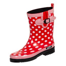 Bockstiegel Damen Gummistiefel "Regenstiefel Regenstiefel Dorin-K rot/multi", Gr. 37, rot, Obermaterial: 100% Naturkautschuk NaRubber., Schuhe