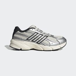 Damen Sneaker "TECHNOCHAOS 2000", adidas Sportswear, Gr. 42,5chalk wei&szlig;, silber metallic, core schwarz, Synthetik, Textil, Schuhe, inspiriert vom