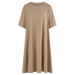 Emilia Lay - Jersey-Kleid mit Rundhals-Ausschnitt, braun, Gr. 50 / XL - Baumwolle
