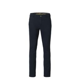 MEYER Herren Chinos "BONN", blau, Gr. 54, unifarben, 98% Baumwolle, 2% Elasthan, Hosen, mit Ziersteppung und Knopf