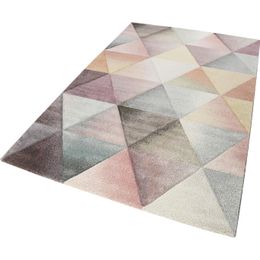 Teppich Wecon Home, B:80cm H:13mm L:150cm, rosa, Kunstfaser, Wohnzimmer, Teppiche, "Lighthouse", Wohnzimmer
