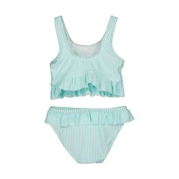 Blue Seven M&auml;dchen Bandeau-Bikini "M&auml;dchen Bikini Set mit R&uuml;schen", gr&uuml;n, Gr. 128, Elasthan, Polyamid, Polyester, Bikini-Sets