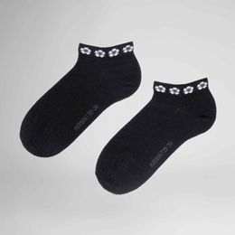 Hudson M&auml;dchen Sneakersocken "Sneaker Cute", Gr. 35, schwarz, Obermaterial: 76% Baumwolle CO. 22% Polyamid PA. 2% Elasthan EL., Socken