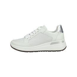 Ara Damen Sneaker "Ara Sneaker Leder", Gr. 37wei&szlig;, silber, Leder, Schuhe