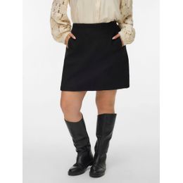Vero Moda CURVE Damen Minirock "VMCFORTUNEALLISON SHORT SKIRT GA CUR NOO", schwarz, Gr. 50, unifarben, Web, Obermaterial: 100% Polyester, R&ouml;cke