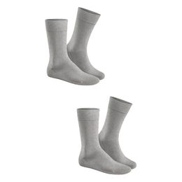 Hudson Damen Socken "Socke Only 2-Pack", Gr. 43, grau, Obermaterial: 75% Baumwolle CO. 23% Polyamid PA. 2% Elasthan EL., Socken