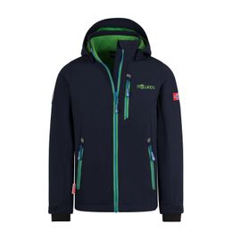 Trollkids Kinder Softshelljacke "KIDS BALESTRAND JACKET"navy, bright gr&uuml;n, medium blau, Gr. 128, Obermaterial: 100% Polyester, Jacken