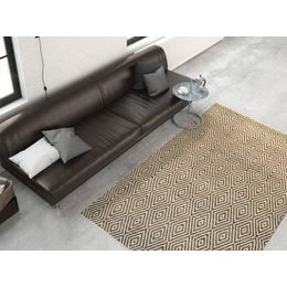 Teppich Calo-deluxe, B:120cm H:7mm L:170cm, beige, Baumwolle, Wohnzimmer, Teppiche, "Luba 333", reine Baumwolle, Wohnzimmer