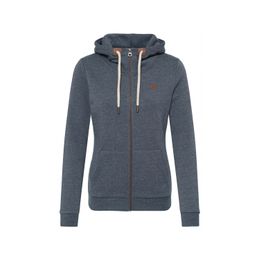 oxmo Damen Kapuzensweatjacke "Kapuzensweatjacke OXVicky", blau, Gr. XS, Obermaterial: 80% Polyester PES. 20% Baumwolle CO., Sweatjacken