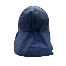 MaxiMo Jungen Sonnenhutnavy, Gr. 53, unifarben, Popeline, Baumwolle, H&uuml;te, verstellbarer Kinnriemen, mit Nackenschutz, mit Gummizug