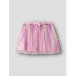 name it M&auml;dchen Minirock "NMFDOTIANA SKIRT", Gr. 116, rosa, T&uuml;ll, Obermaterial: 100% Polyester, gestreift, R&ouml;cke