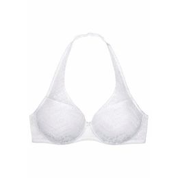 Lascana Damen Schalen-BH, Gr. 70, wei&szlig;, Spitze, Obermaterial: 84% Polyamid, 16% Elasthan, BHs, mit B&uuml;gel und drei Tragevarianten, Dessous