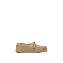 Marc O'Polo MARC O'POLO Damen Bootsschuh "aus weichem Veloursleder", Gr. 37, beige, Obermaterial: 100% Leder, unifarben, Schuhe