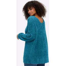 sheego Damen Strickjacketopas, Gr. 48, unifarben, 100% Polyamid, Strickjacken