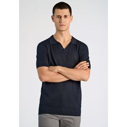 LINDBERGH Herren Poloshirt "Poloshirt Slim Fit", blau, Gr. M, unifarben, Obermaterial: 80% Viskose, 20% Nylon, Shirts