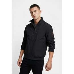 Jack & Jones PlusSize Herren Softshelljacke "JJEPARKER SOFTSHELL COLLAR BOMBER SN PLS", schwarz, Gr. 5XL, JACK & JONES PLUSSIZE, Web, Obermaterial: 100% Polyester, Jacken,