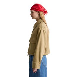 Marc O'Polo Damen Outdoorjacke "aus Organic-Cotton-Lyocell-Stretch", beige, Gr. L, MARC O'POLO DENIM, unifarben, Obermaterial: 81% Baumwolle, 18% Lyocell, 1%