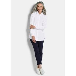 GOLDNER Damen Hemdbluse "Baumwollbluse mit Hemdkragen", wei&szlig;, Gr. 42, Obermaterial: 100% Baumwolle CO., Blusen, Mit Seitenschlitzen