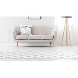 Teppich Calo-deluxe, B:80cm H:20mm L:150cm, grau, Kunstfaser, Wohnzimmer, Teppiche, "Jardan-2000", besonders weich durch Microfaser, Rauten-Design